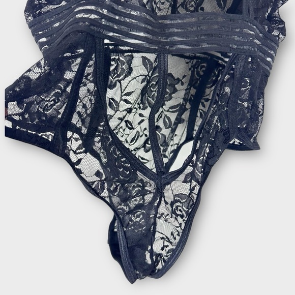 Yandy | Intimates & Sleepwear | Nwot Yandy Black Lace Mesh Teddy Back ...